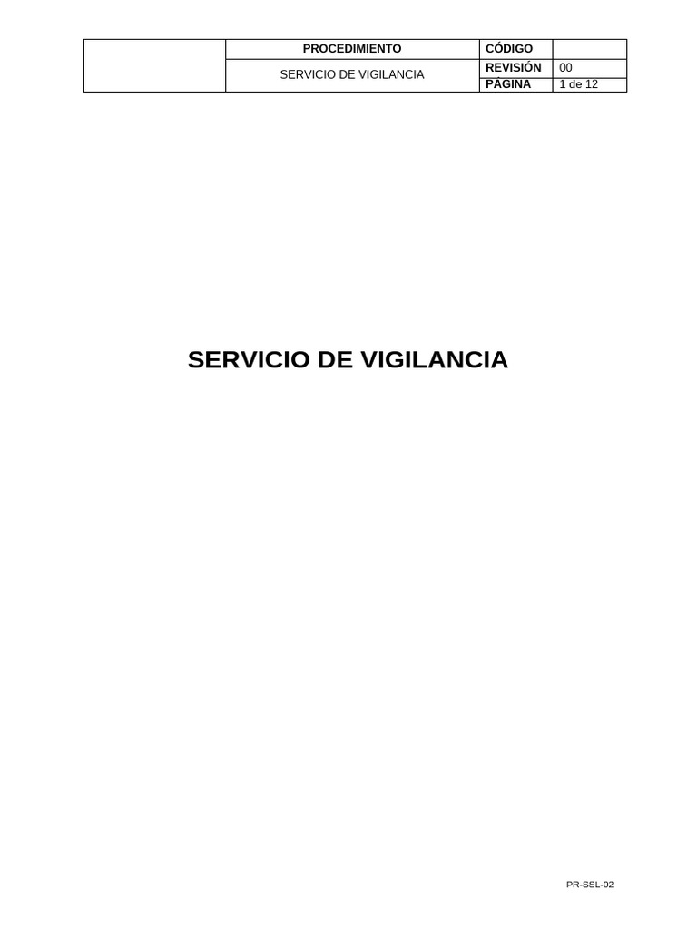 Procedimiento de Vigilancia | PDF