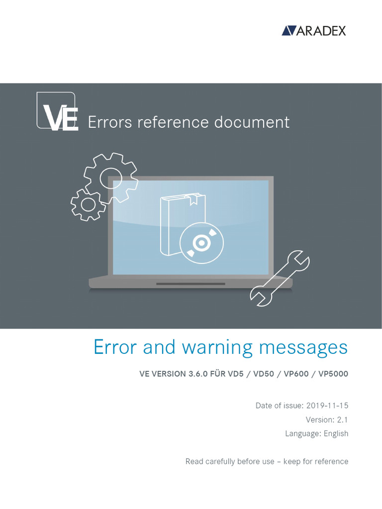 VE Reference Errors | PDF | Switch | Safety