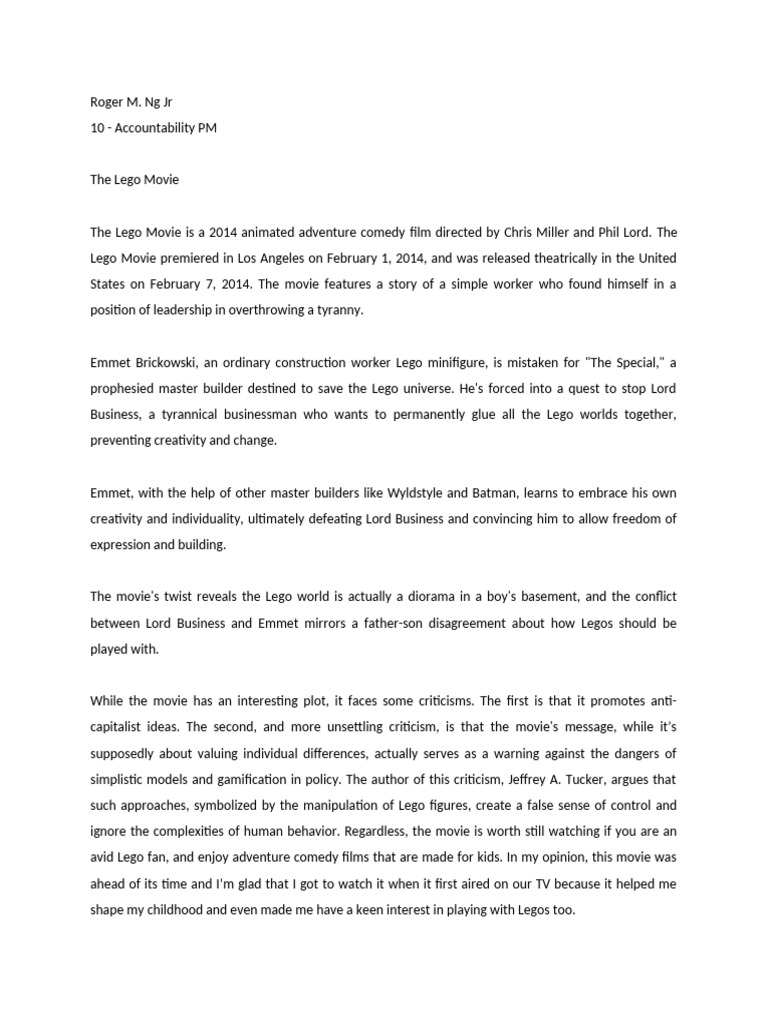 Critique Essay | PDF