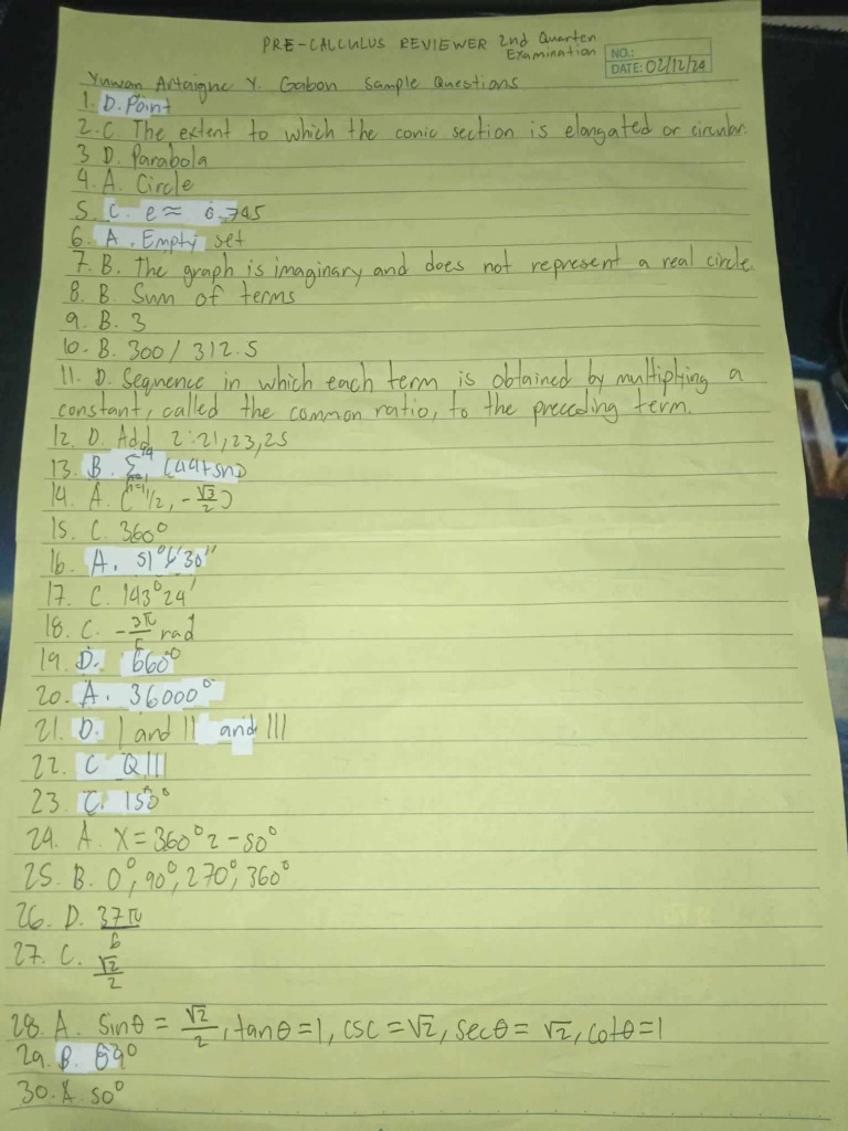 Gabon_Kelvin ( Sample Questions Reviewer 2nd Exam ) | PDF