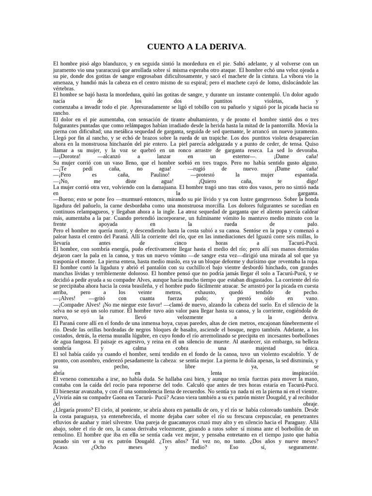 Cuento A La Deriva | PDF