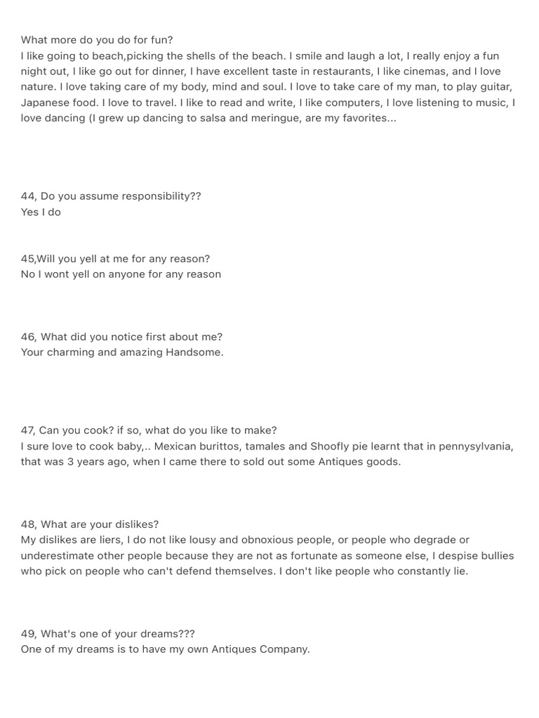 What More Do You Do For Fun? | PDF