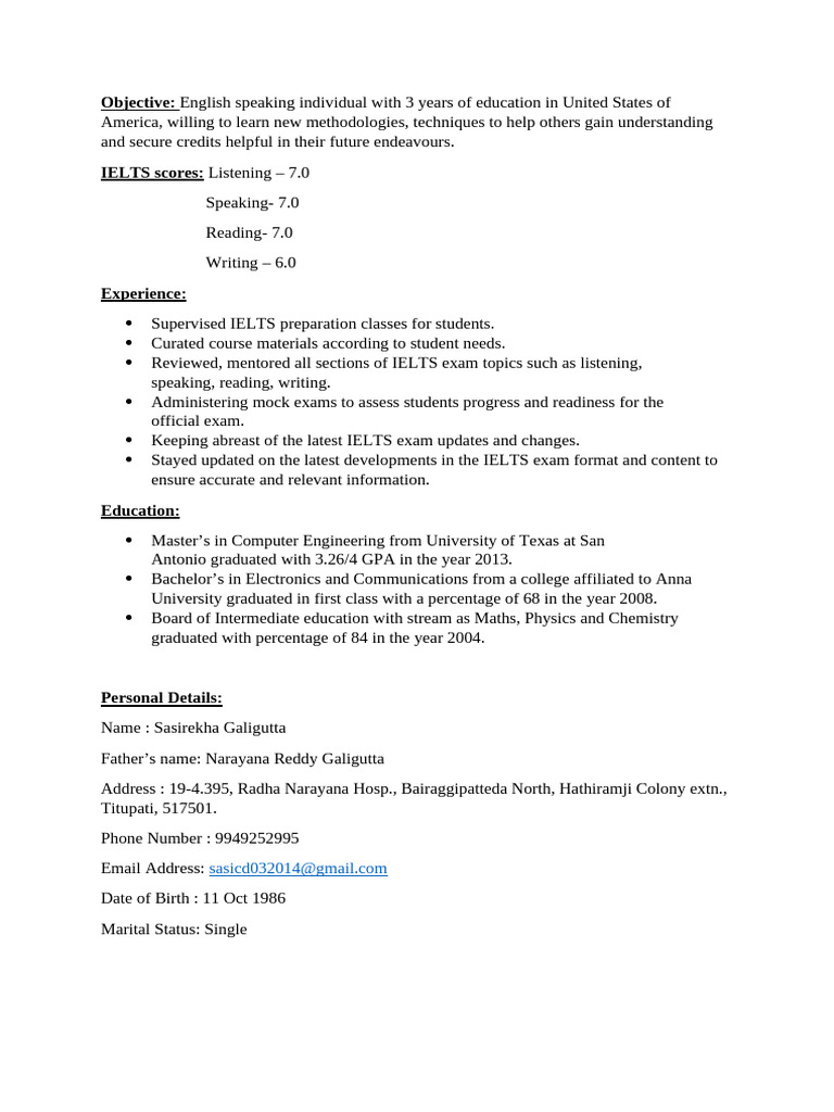 I Elt Strain Resume | PDF