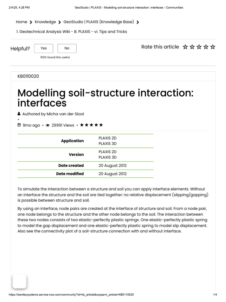 PLAXIS Soil-Structure Interaction Guide | PDF | Strength Of Materials | Stiffness