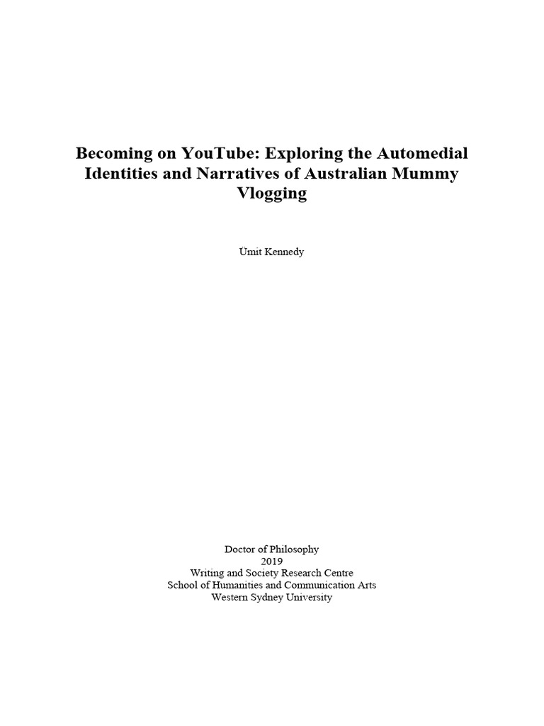 Becoming On YouTube Exploring The Autome | PDF | Camera | You Tube