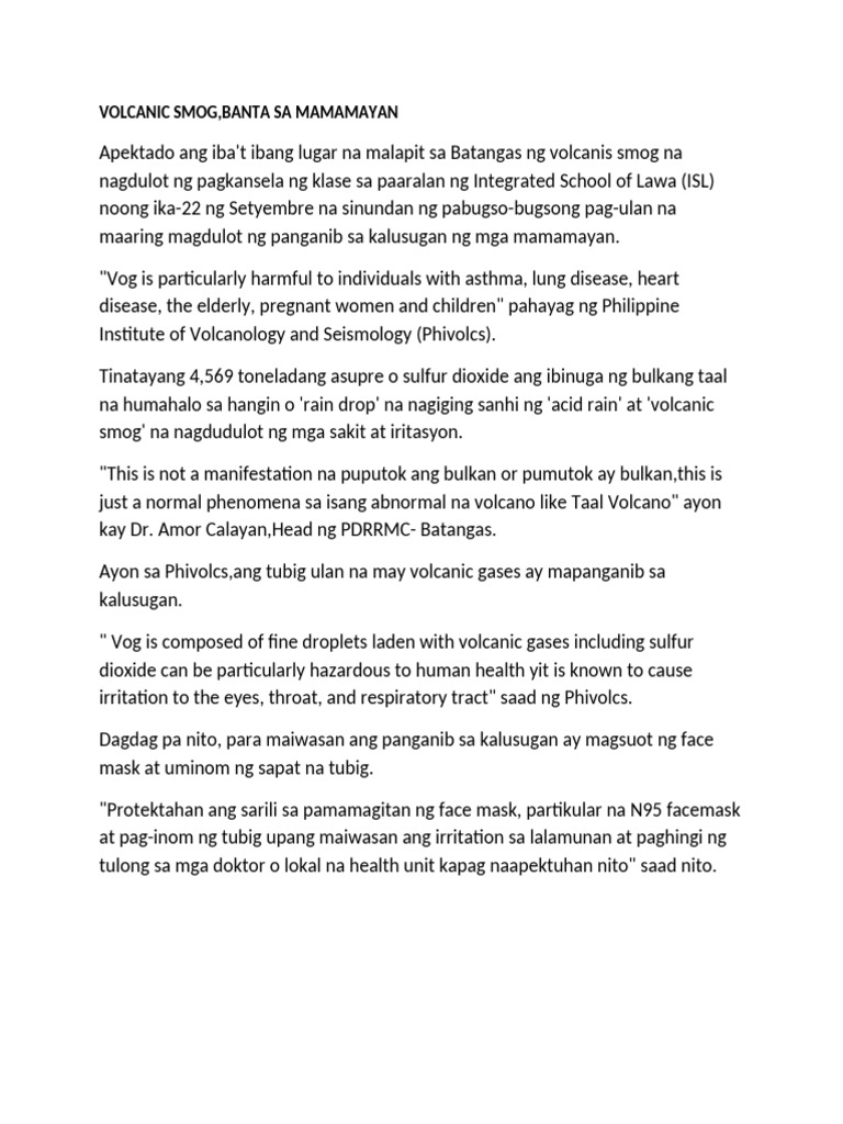 VOLCANIC SMOG, B-WPS Office | PDF