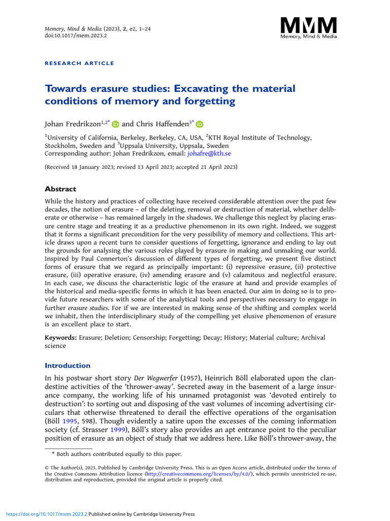 towards_erasure_studies_excavating_the_material_conditions_of_memory_and_forgetting | PDF | Data ...