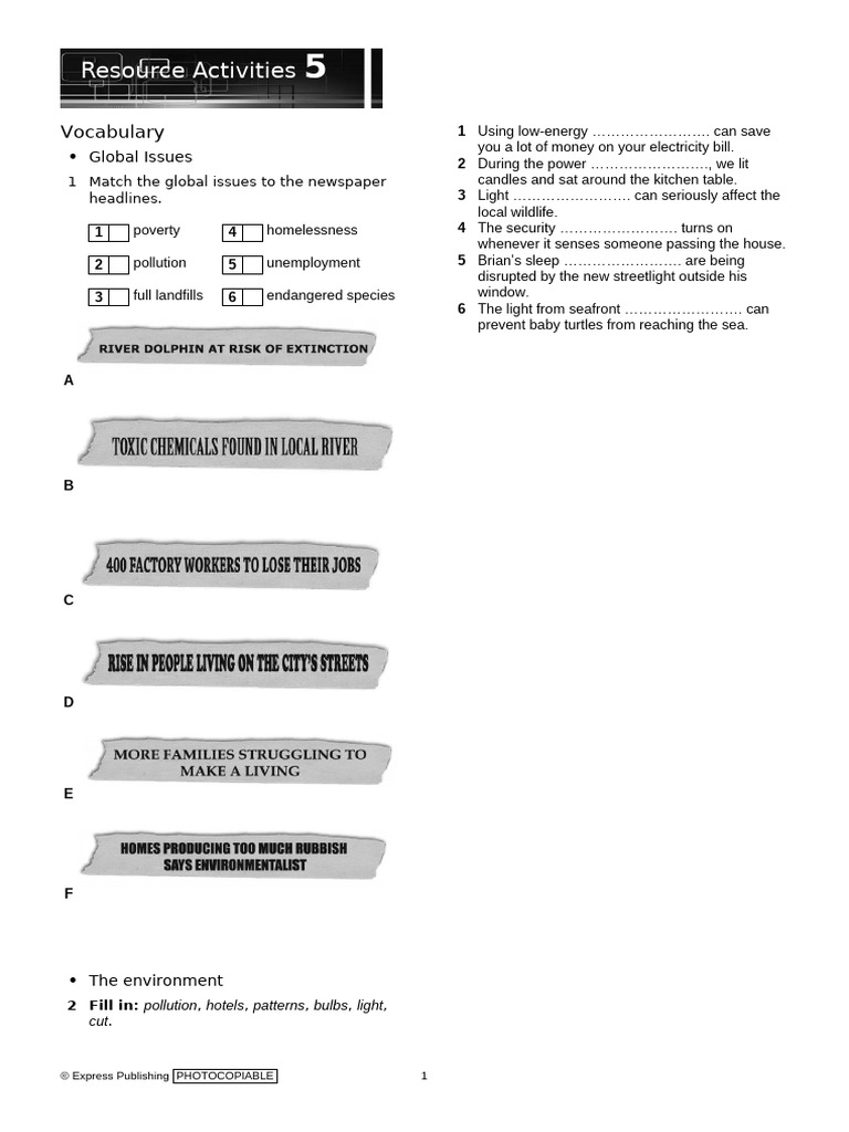 05 OnScreen B1plus Module 5 | PDF | Waste | Natural Environment