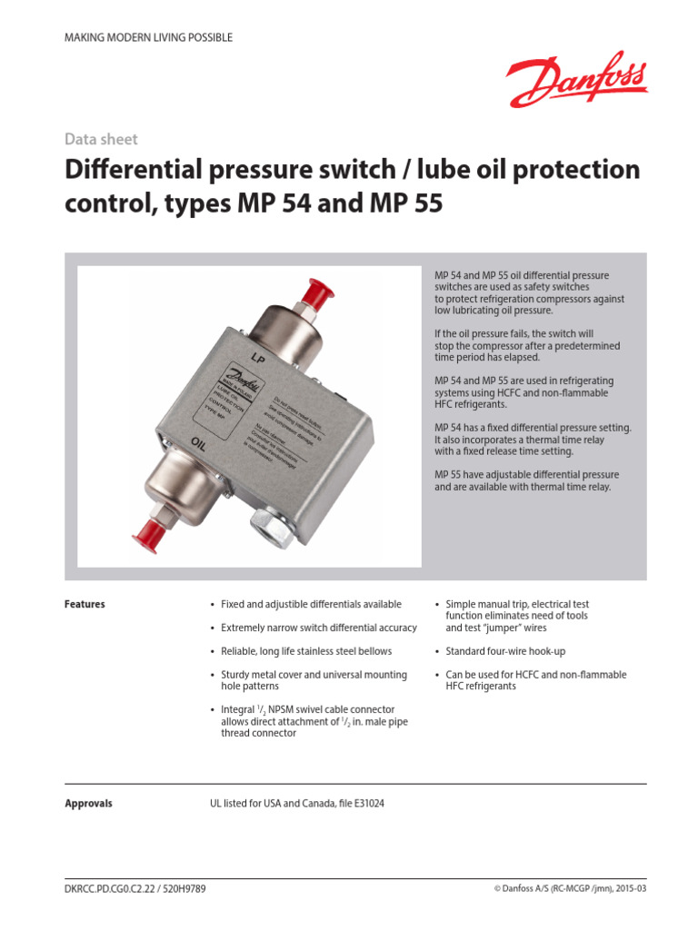 Pressure Switch | PDF | Switch | Electrical Connector