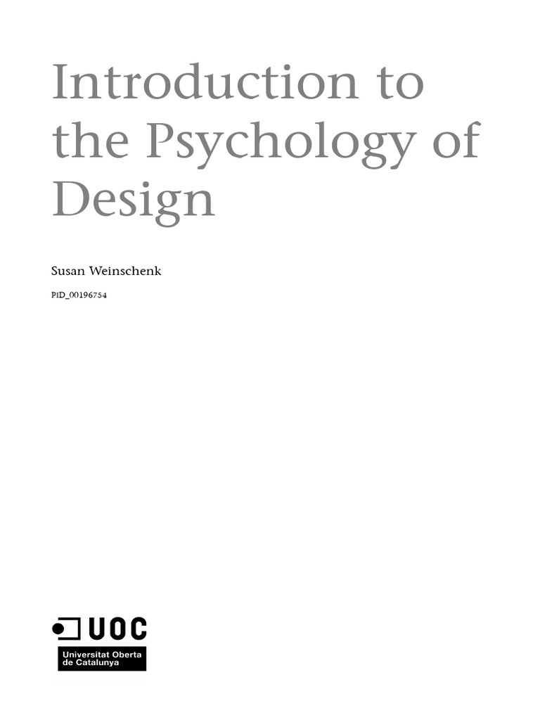 Diseño. Personas. Tecnología - Introduction To The Psychology of Design ...