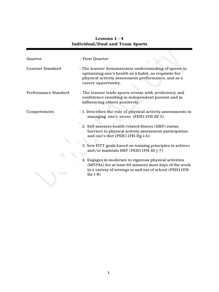 hope-2-module-1 | PDF | Physical Fitness | Strength Training