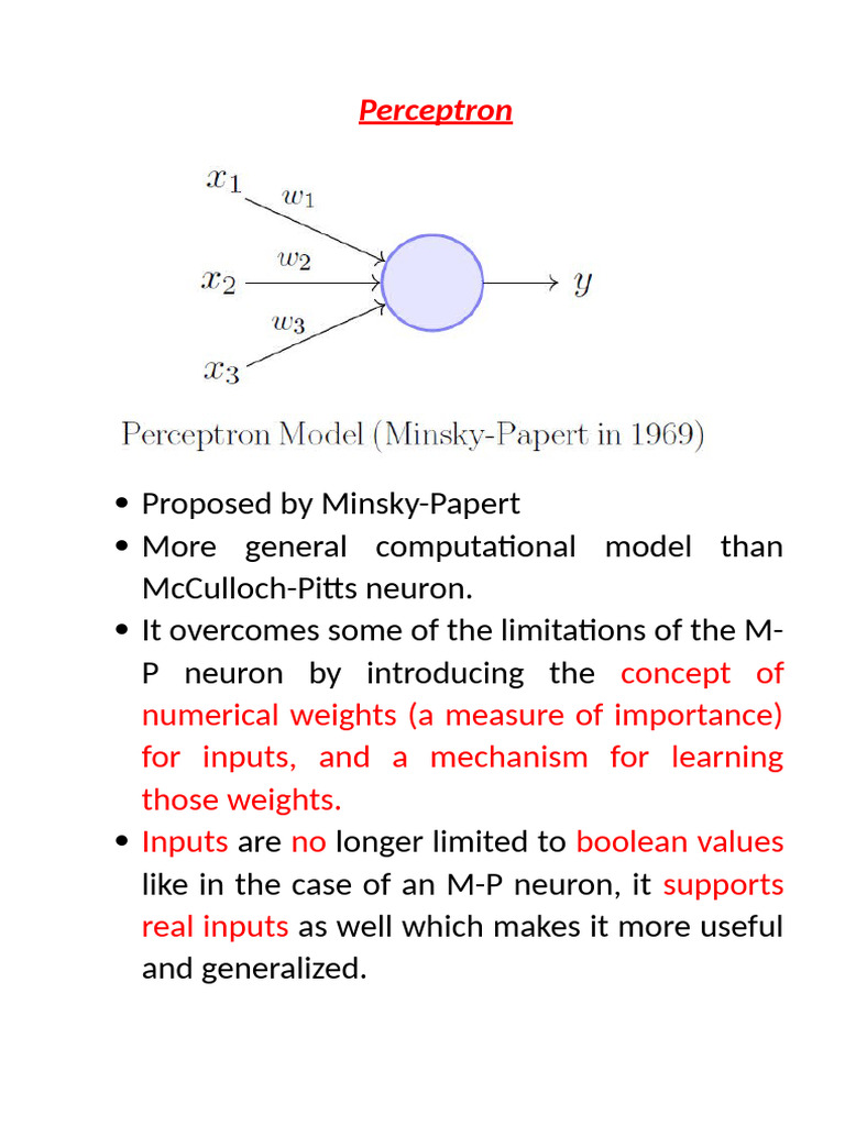 UNIT1_Perceptron_MLP | PDF | Algorithms | Machine Learning