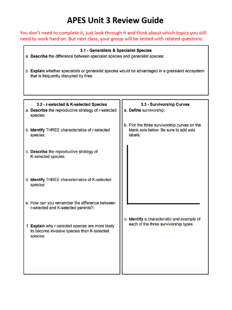 APES Review Guide-Unit 3 | PDF