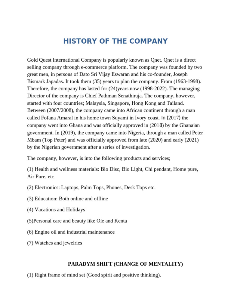 PARADIGM SHIFT Office | PDF