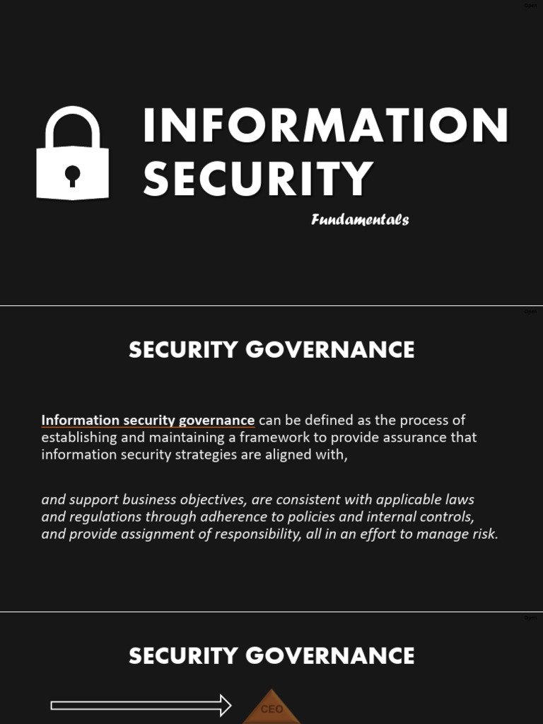 InfoSec Governance Essentials | PDF