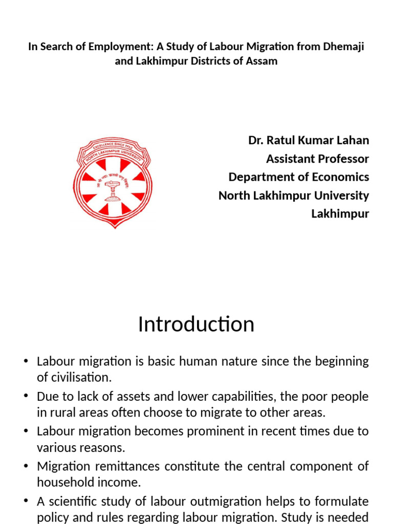 Seminar On Migration | PDF | Human Migration | Migrant Worker