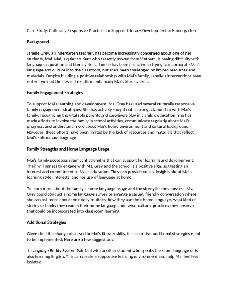 Case Study Review | PDF | Literacy | Learning