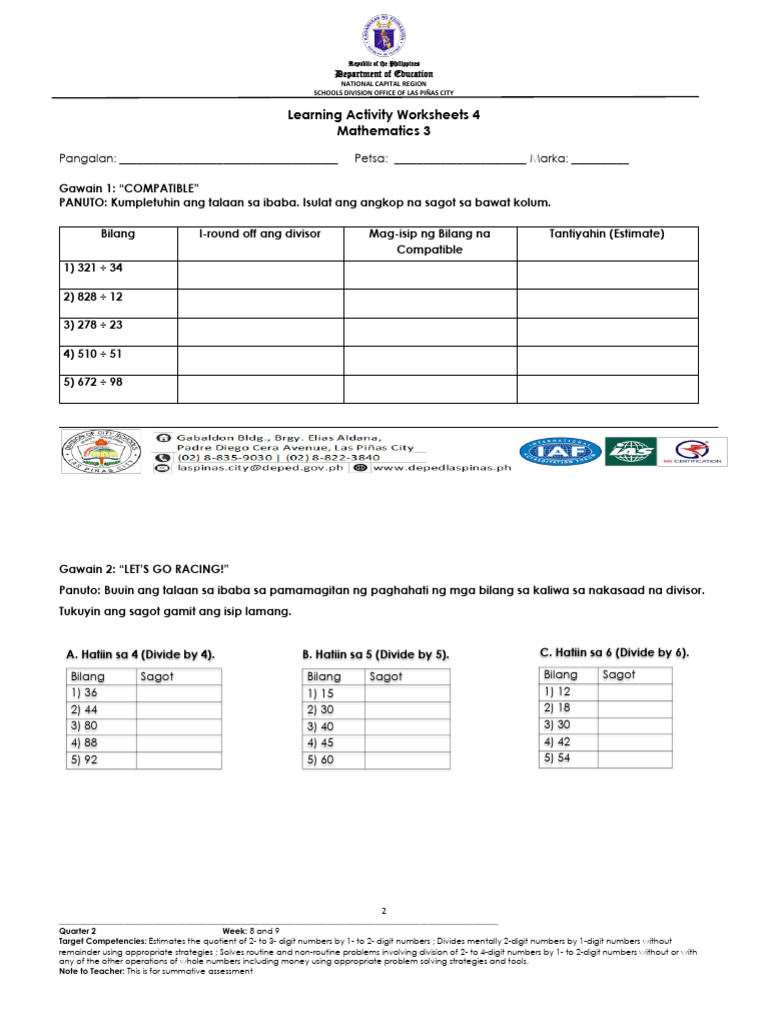 Math3 Q2 Law 4 | PDF
