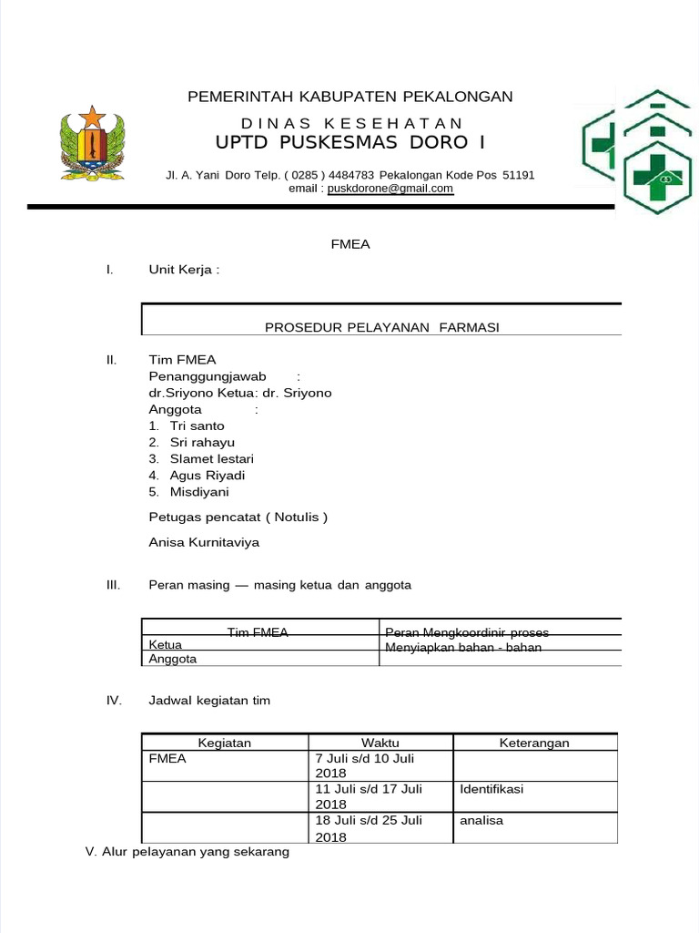 PDF Fmea Apotik | PDF