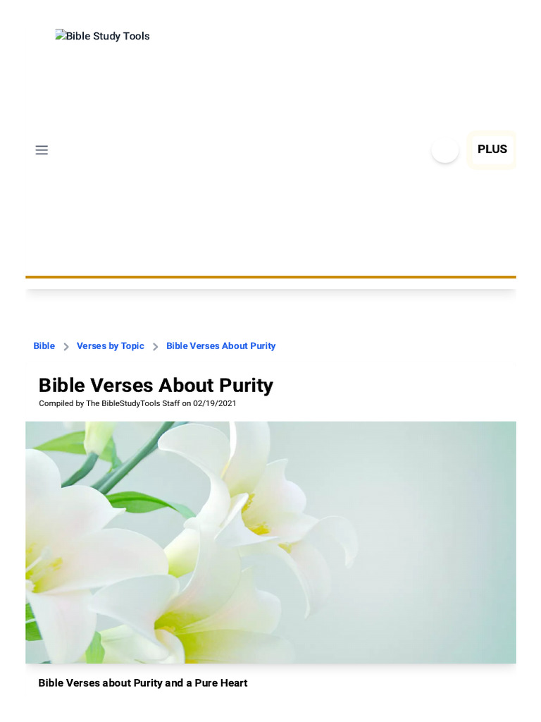 27 Top Bible Verses About Purity - Encouraging Scriptures | PDF | Sin ...