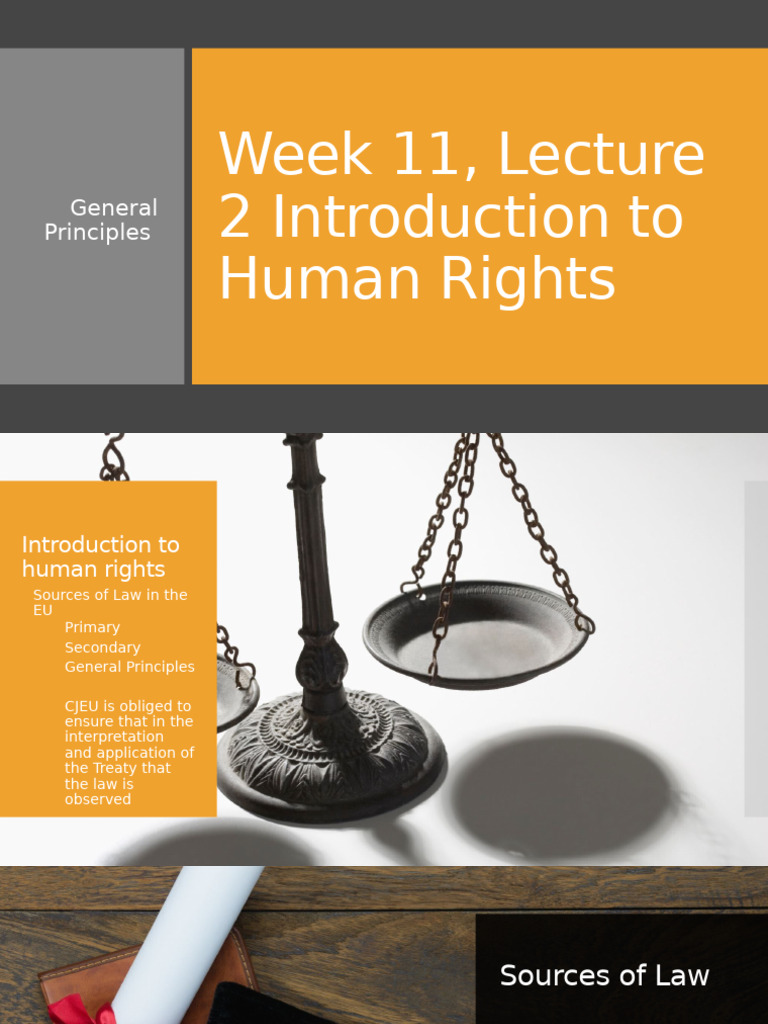 Week 11, Lecture 2 Autumn 20241 | PDF | Sources Of Law | European Court Of Justice