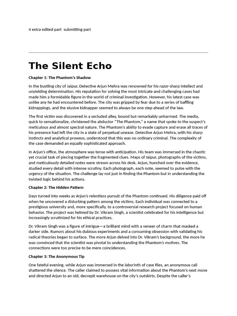 4 Extra Edited Part Submitting Part The Silent Echo | PDF