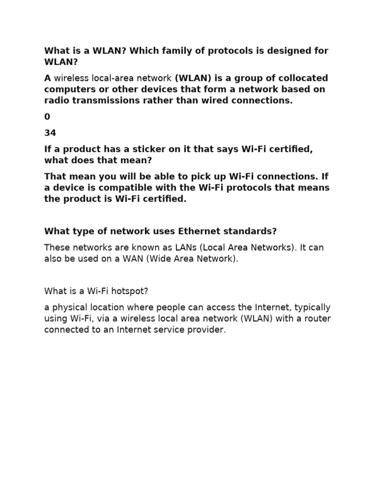 What Is A WLAN | PDF