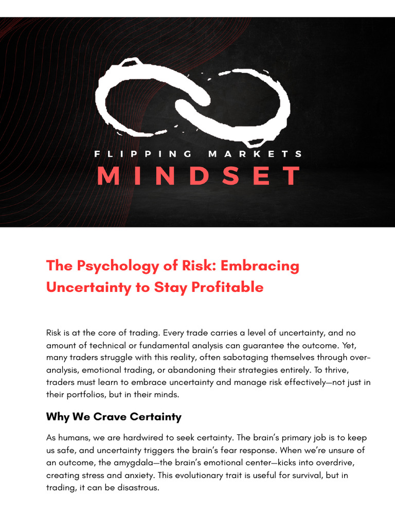 The Psychology of Risk Embracing Uncertainty To Stay Profitable | PDF ...