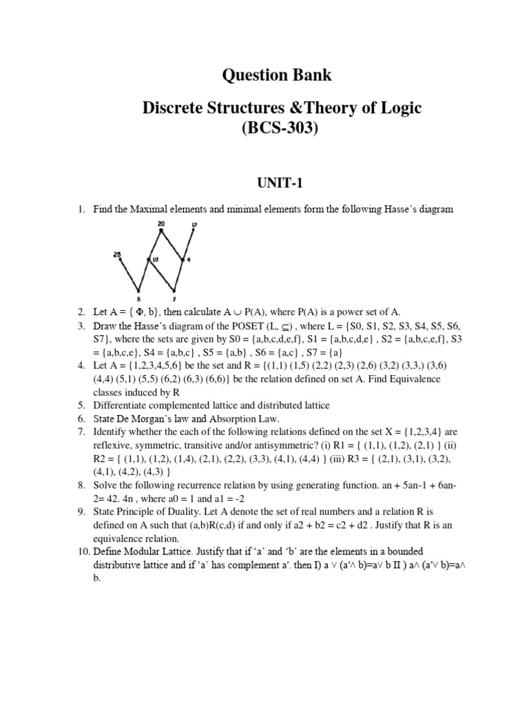 Question Bank DSTL (BCS-303) | PDF | Group (Mathematics) | Mathematics