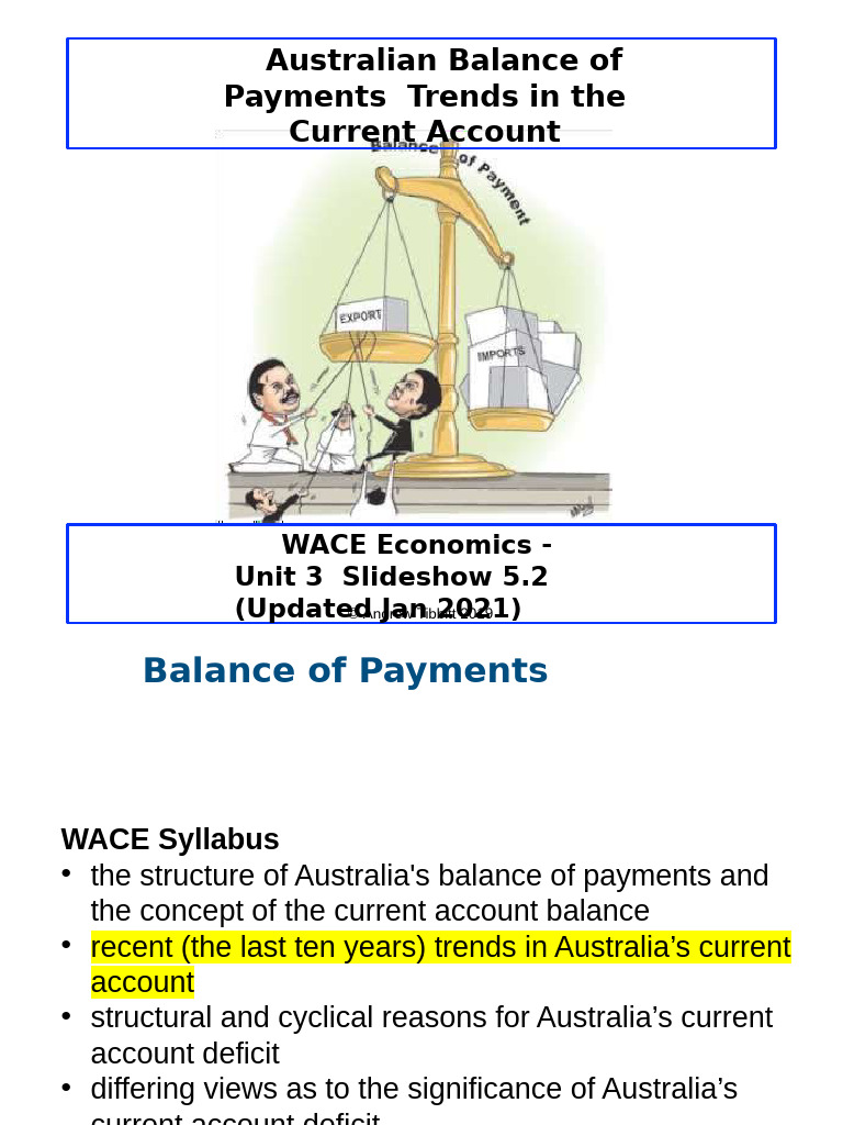 Balance of Payments Trends in The Current Account 2021 | PDF | Deficit ...