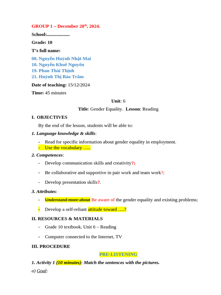 Saturday - GRADE 10 - U6 - READING | PDF | Knowledge | Information