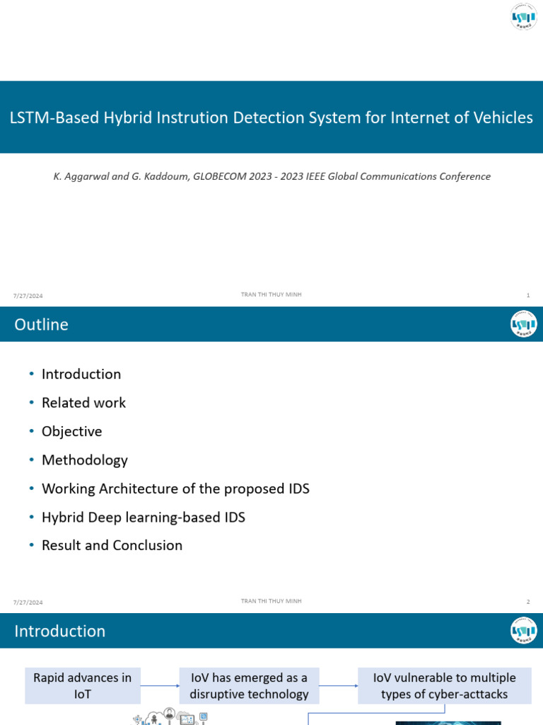 Presentation-LSTM_Based_Hybrid_Intrusion_Detection_System_for_IoV | PDF | Deep Learning ...
