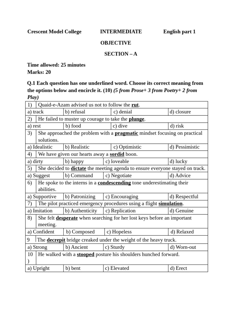 1st year English ppr | PDF | Adverb | Part Of Speech