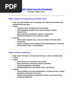 Placement Roadmap Java DSA Aptitude Final | PDF | Computer Programming ...