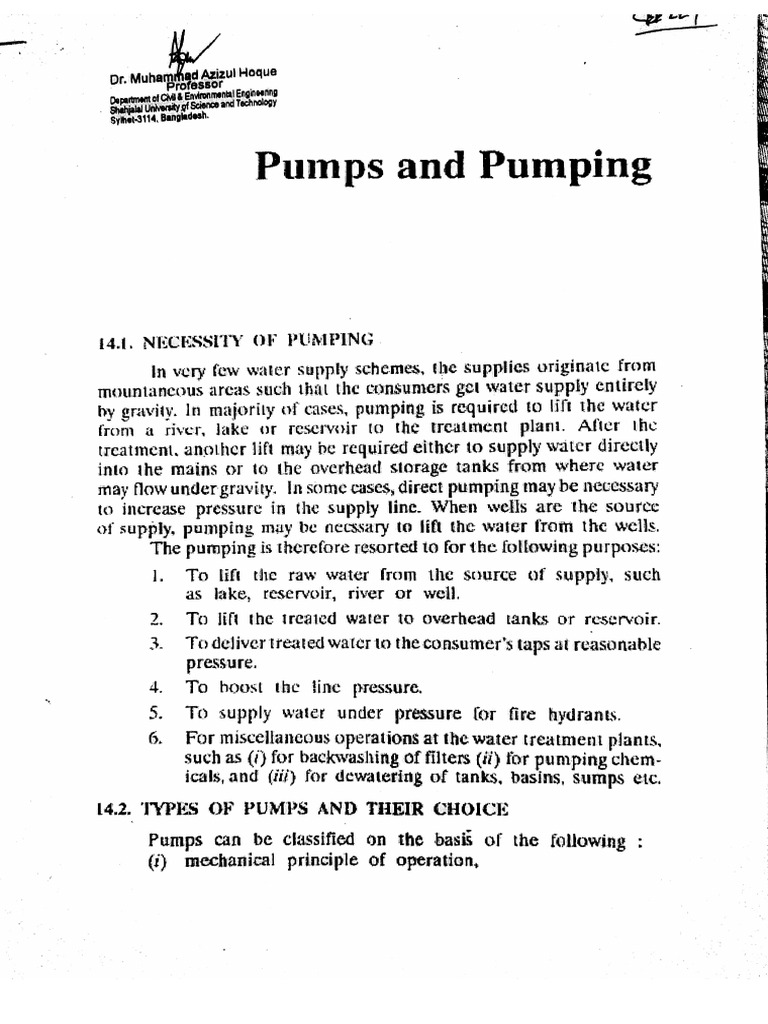 Pumps & Pumping (Sheet - 4) | PDF