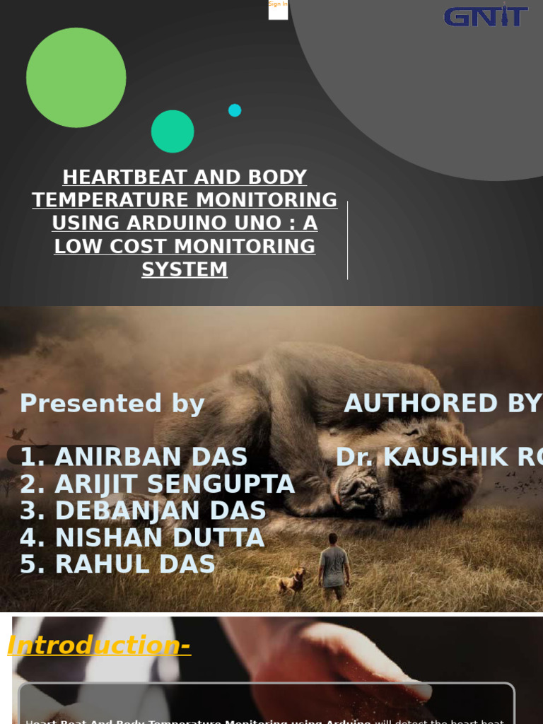 Heartbeat And Body Temperature Monitoring Using Arduino Pdf Arduino Sensor
