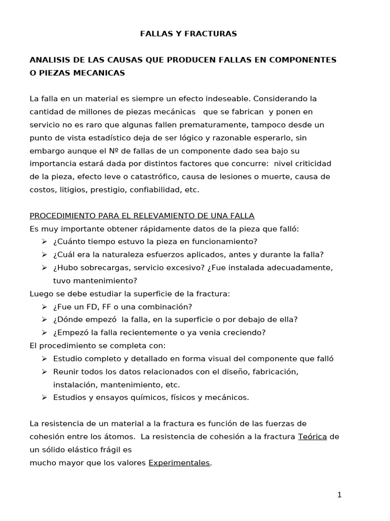 38 Fallas y Fracturas | PDF | Fatiga (material) | Mecánica de fractura