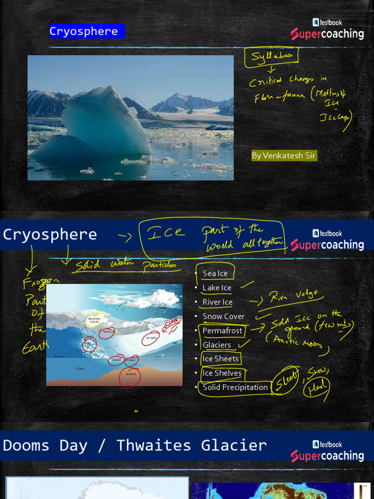 Everything About Cryosphere | PDF | Ice | Glacier