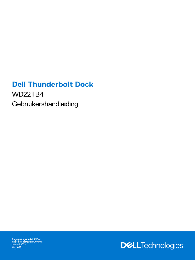 Dell Thunderbolt Dock wd22tb4 | PDF