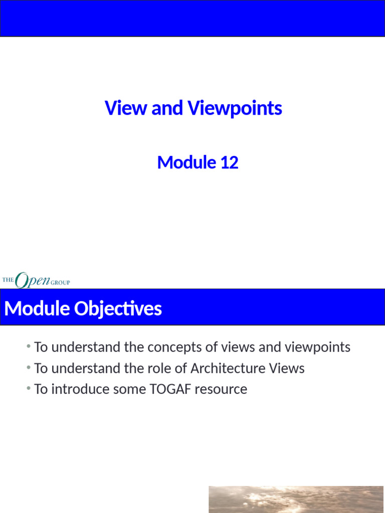 Togaf v91 m12 View and Viewpoints | PDF | System | Information Science