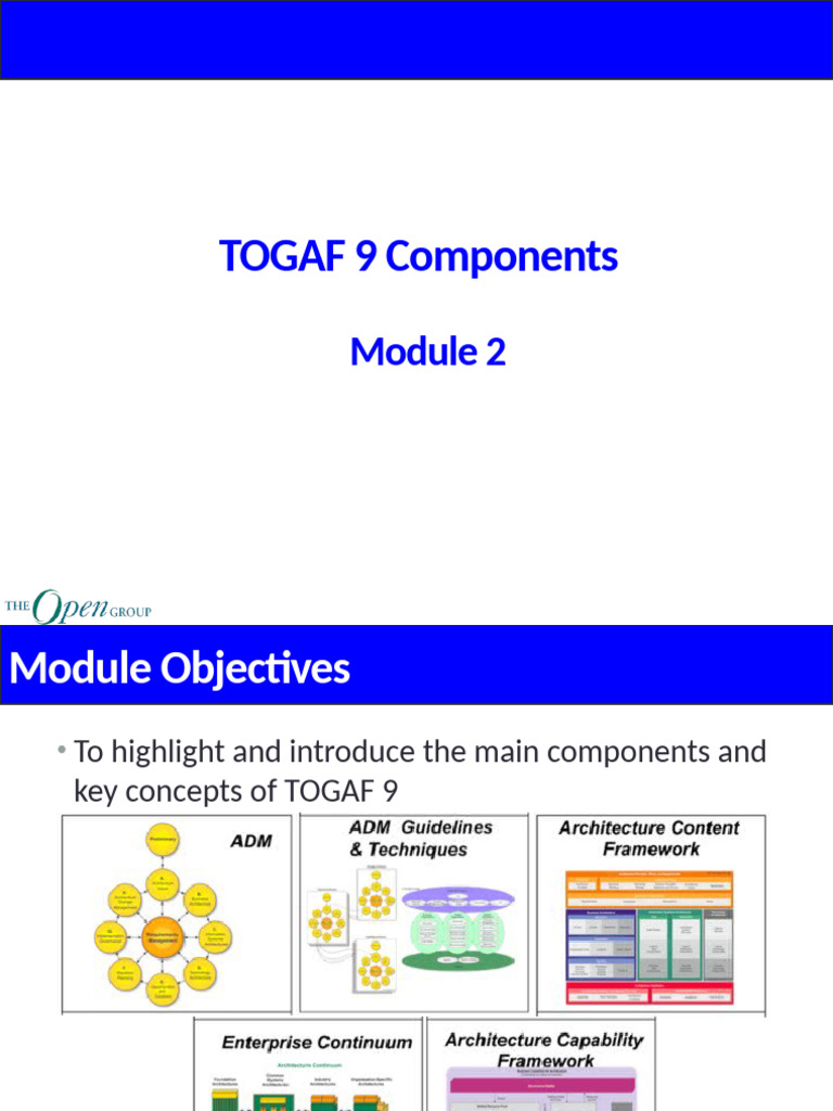 Overview of TOGAF 9 Components | PDF | Information Science ...