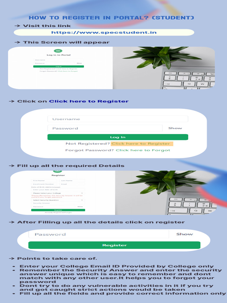 How To Register in Portal | PDF