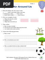 Air Worksheet Class 2 | PDF