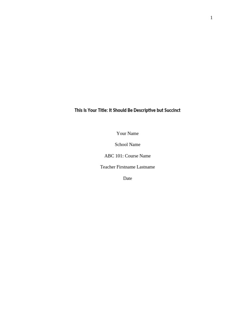 APA Template 7th ed. Student Papers_Tim Long | PDF | Essays | Citation