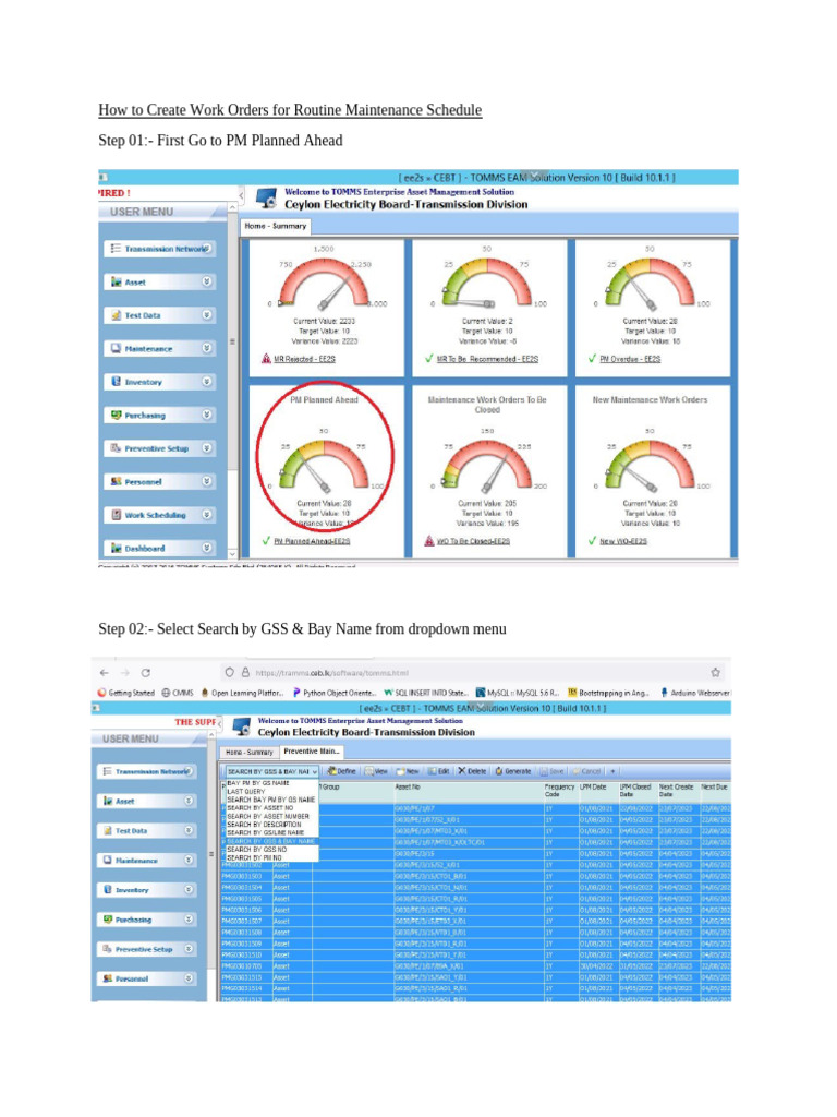 Create Work Orders for Maintenance | PDF