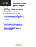 Adverbs of Frequency Interactive Worksheet Live Worksheets | PDF