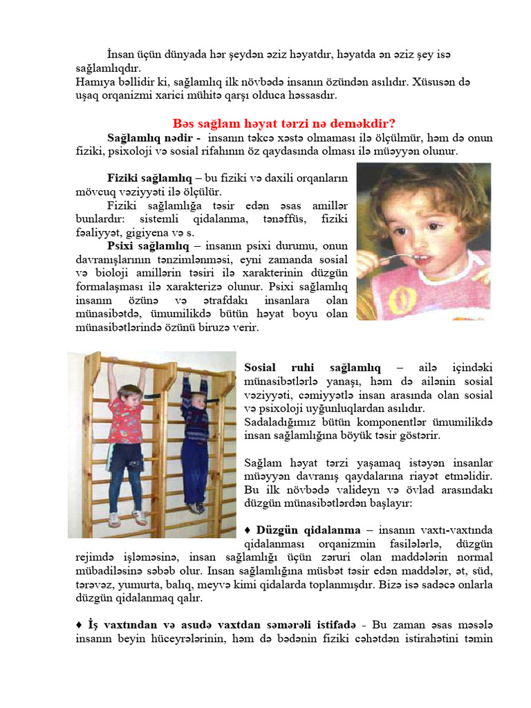 Saglam Heyat | PDF