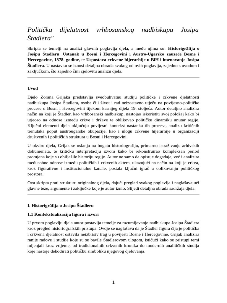 Skripta Austro - Ugarska U BIH | PDF