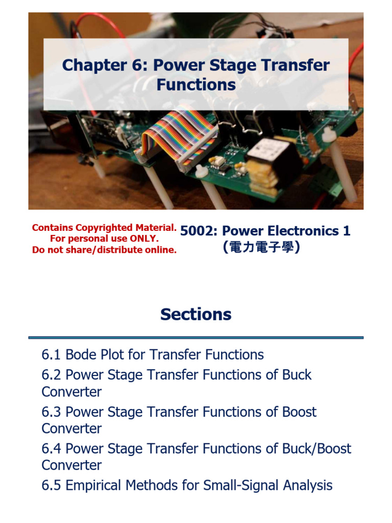 6_PowerStageTransferFunctions | PDF | Power Electronics | Signal Processing