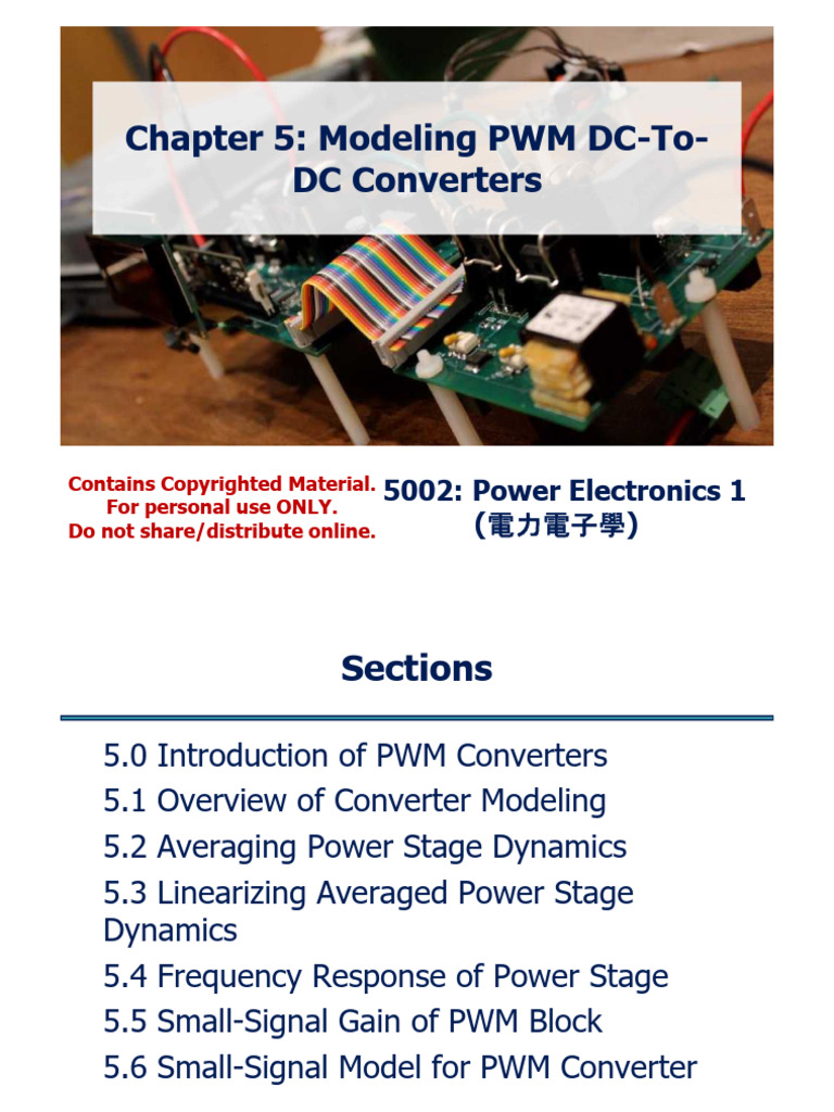 Chapter 5: Modeling PWM DC-To-DC Converters: E5002: Power Electronics 1 | PDF | Power ...